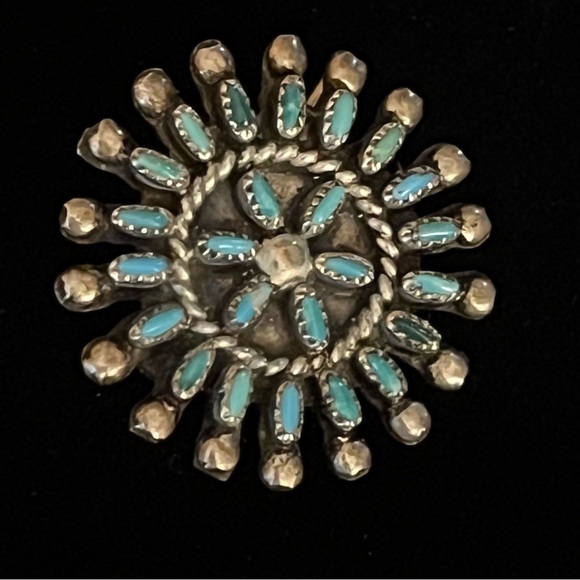 Zuni | Jewelry | Zuni Vintage Navajo Turquoise Needlepoint Pin | Poshmark